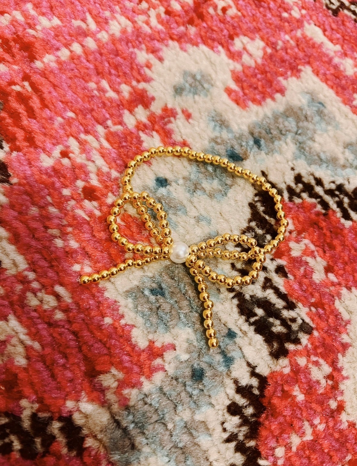 Beaded Bow Bracelet - Etsy