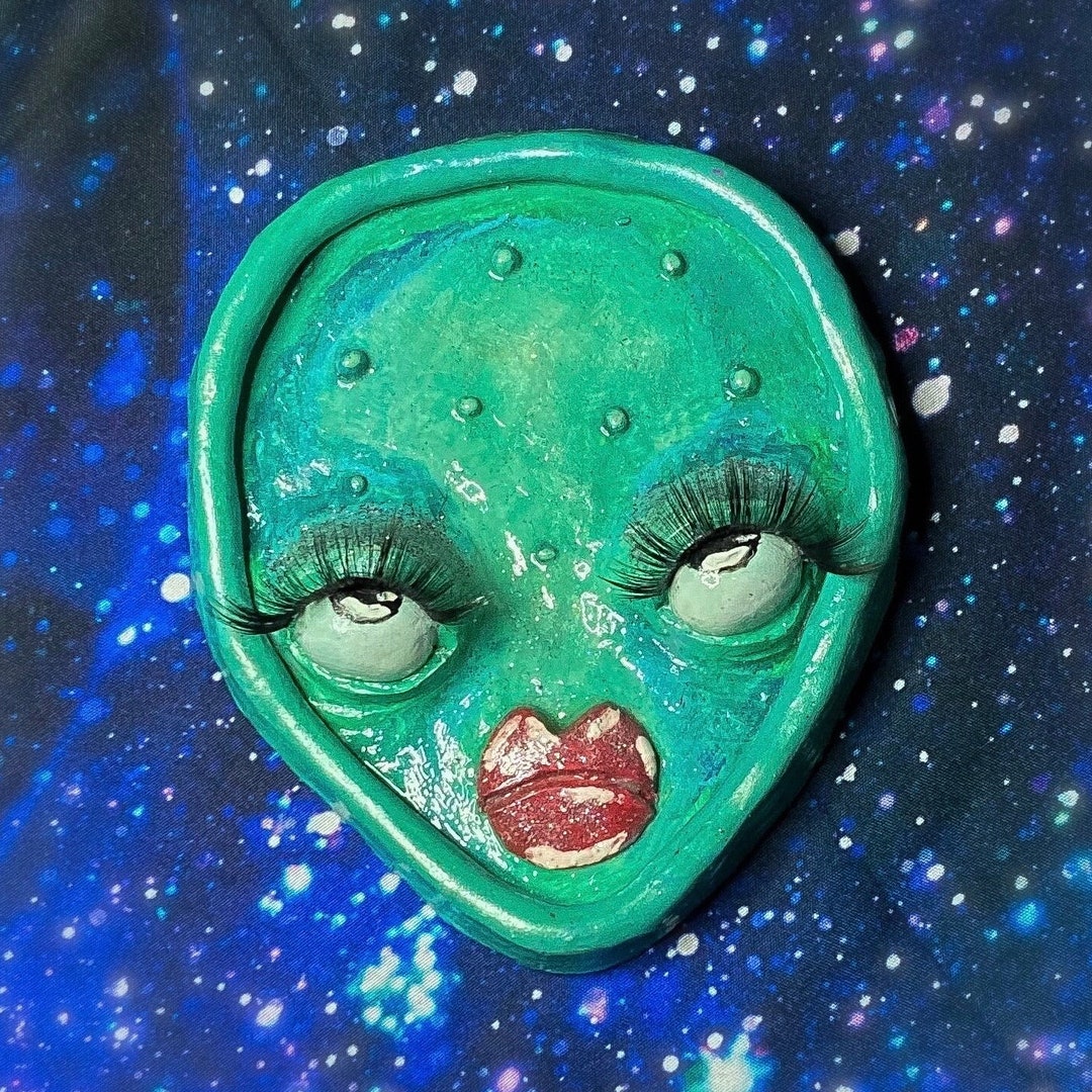 Handmade Alien Clay Trinket Tray, Jewelry Dish, Wall Decor - Etsy