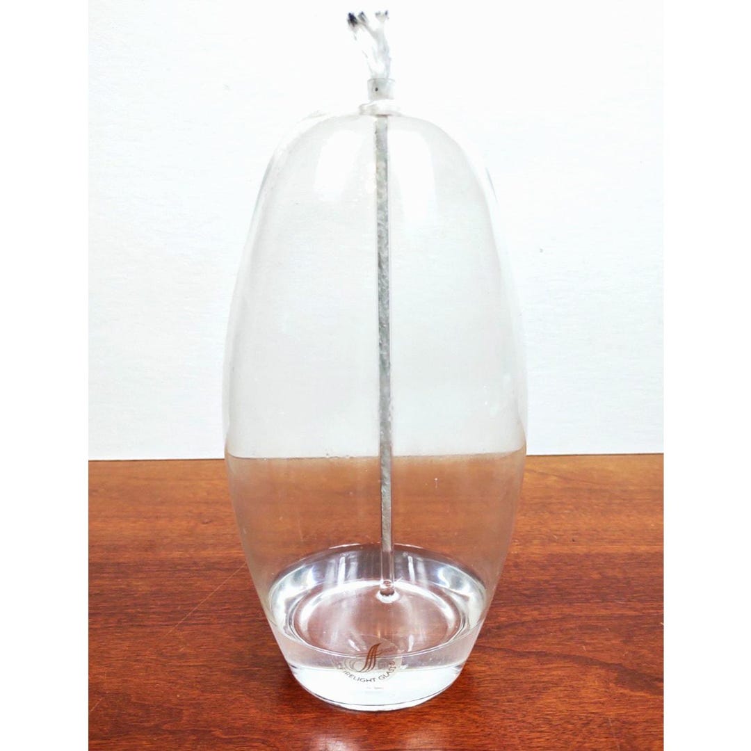 Flawless Stunning Firelight Art Glass Handblown Oil Candle Lamp Pod ...