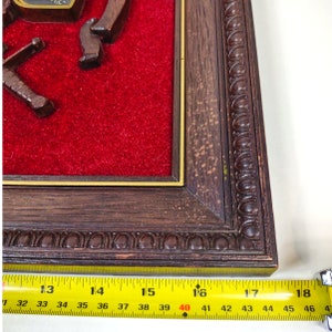 Vintage Coat of Arms Family Crest for Surname Atchison on Red Velvet ...