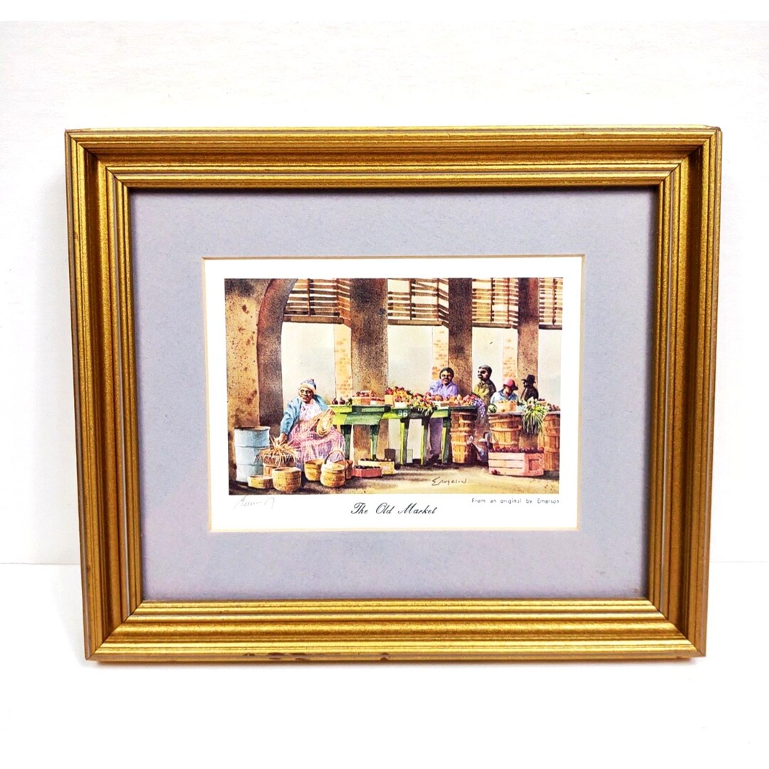 Ed Emerson Framed and Matted Print Old Market Charleston Signed ...