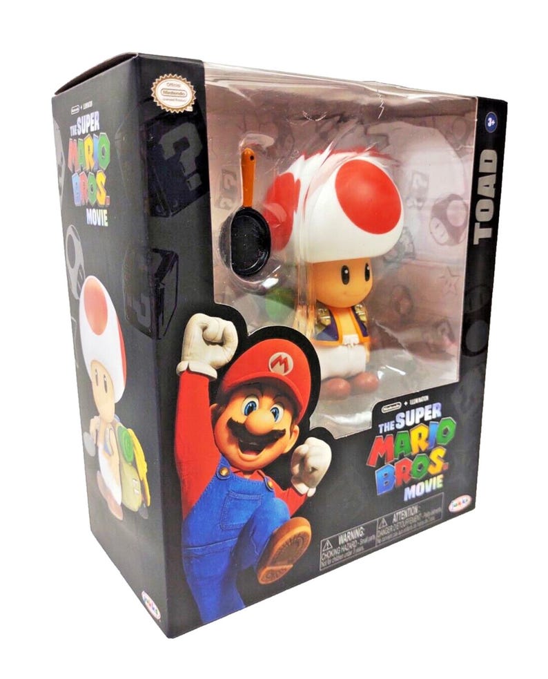 Nintendo the Super Mario Bros. Brothers Movie Toad Figure With Frying ...