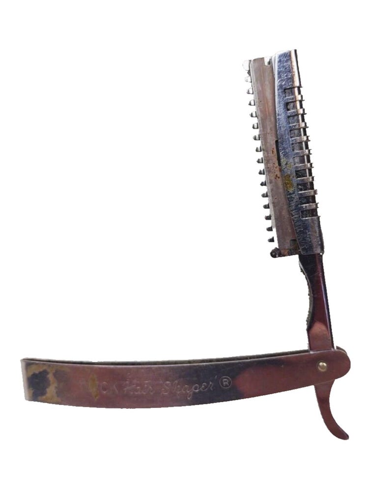 Vintage Weck Hair Shaper Straight Razor Handle Made in USA Lightweight ...