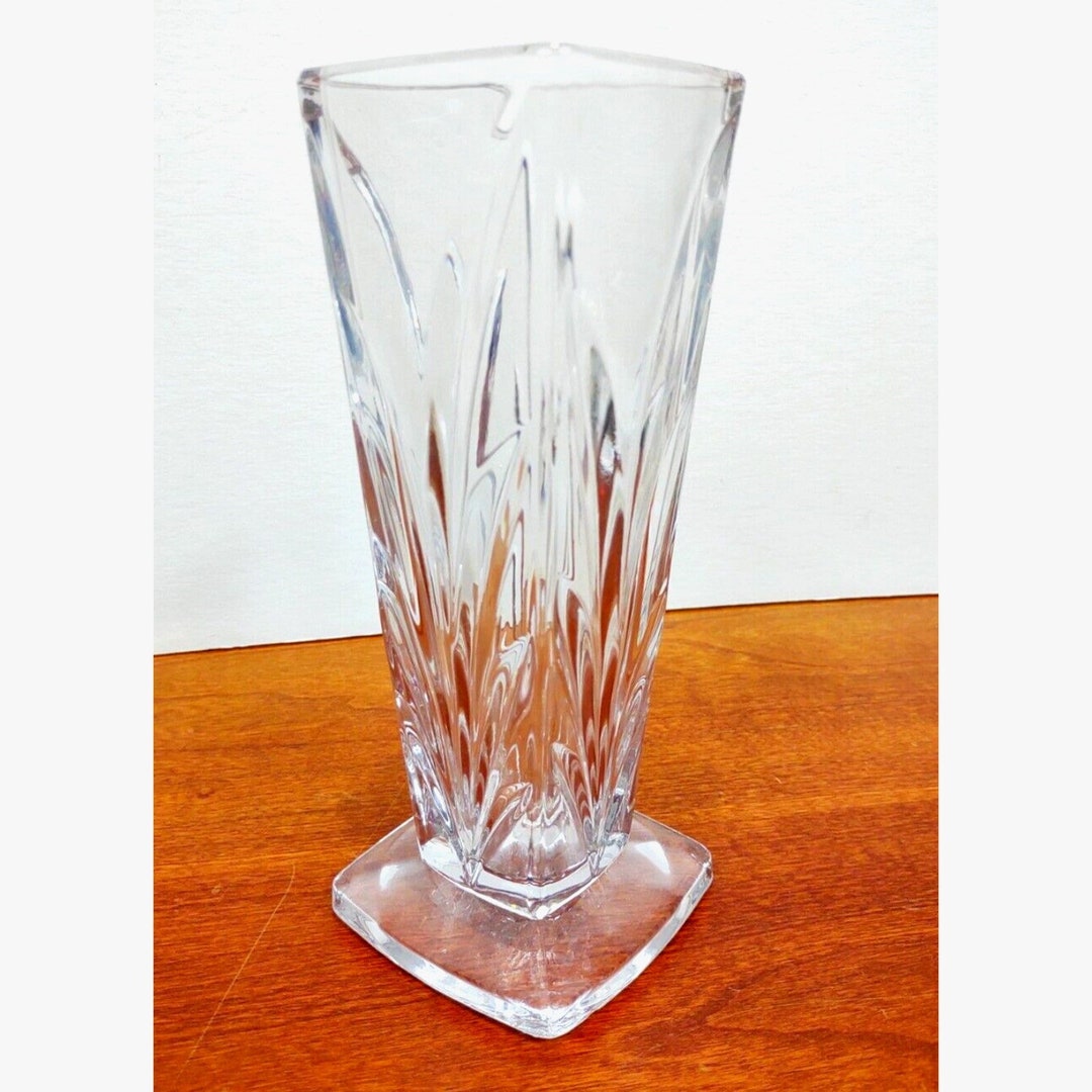 Shannon Designs of Ireland Square Crystal Vase 24% Hand Cut Lead ...