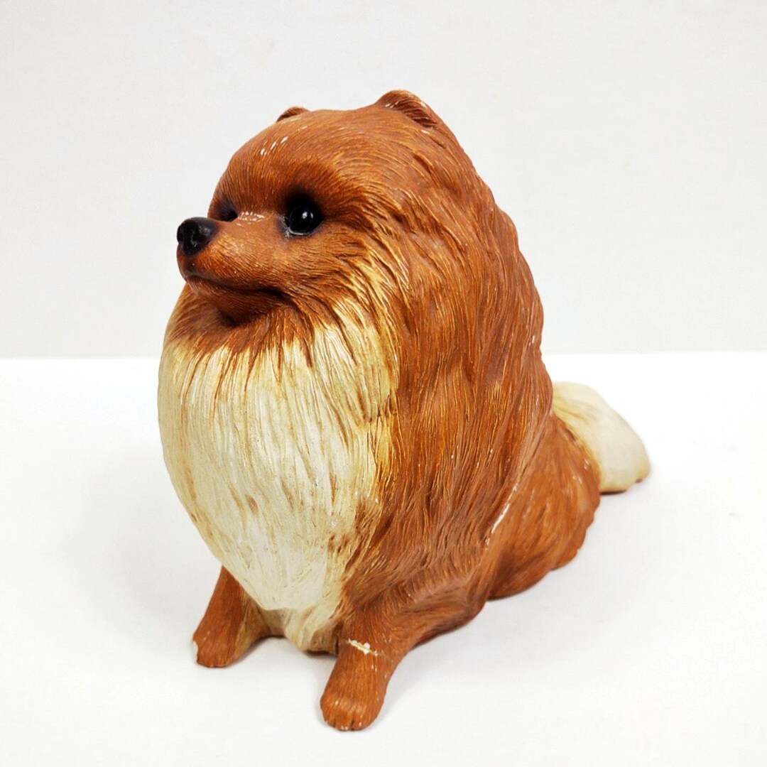 VTG 1985 Sandicast 189 Pomeranian Dog Puppy Figurine Statue Signed ...