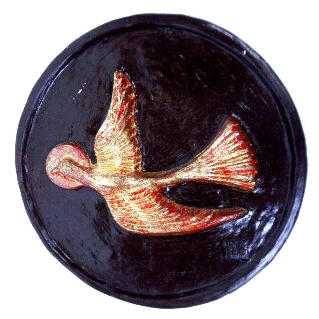 Vintage Chalkware Plaster Bird Art Wall Hanging Plaque 10 Handmade ...