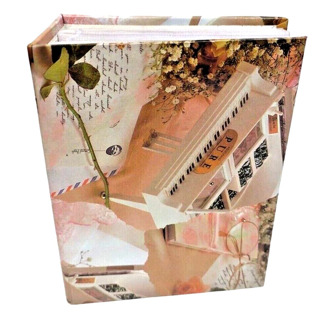 Vintage Photo Album Book 4x6 Drop in Slots Musical Theme Album Holds ...