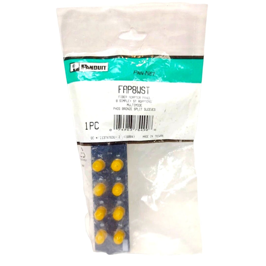 PANDUIT Fap8wst Fiber Optic Adapter Panel Multi-mode 8 Simplex ST ...