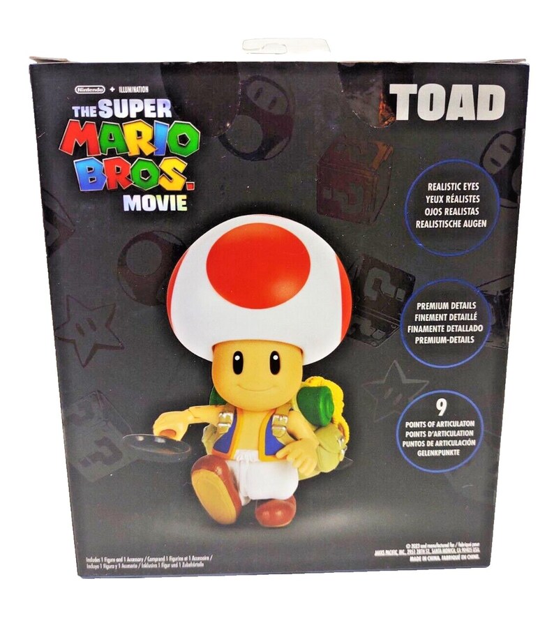 Nintendo the Super Mario Bros. Brothers Movie Toad Figure With Frying ...