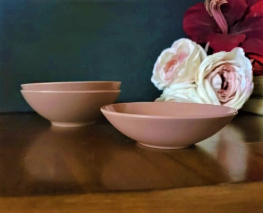 3 Pcs Mid Century Marcrest Melmac Bowls Vintage Melamine 5 Brown Mauve ...