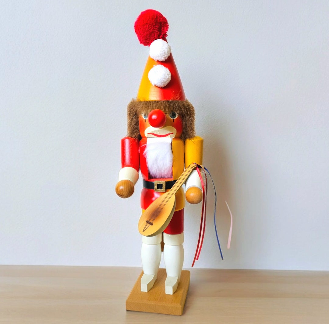 RARE FIND Spain Vintage Clown Wood Nutcracker Unique Made in Spain ...