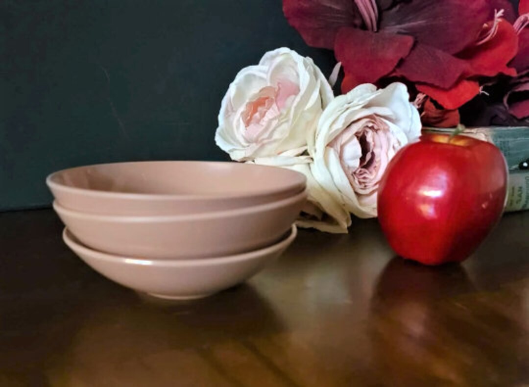 3 Pcs Mid Century Marcrest Melmac Bowls Vintage Melamine 5 Brown Mauve ...
