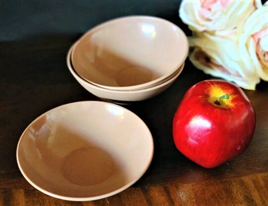 3 Pcs Mid Century Marcrest Melmac Bowls Vintage Melamine 5 Brown Mauve ...