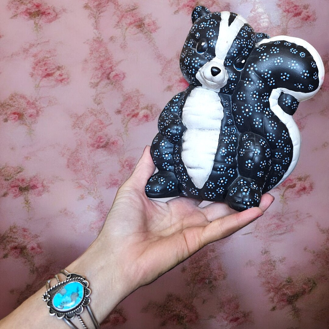 1970 80s Ceramic Whimsical Skunk Figurine Vintage Kimple Mold Co. - Etsy