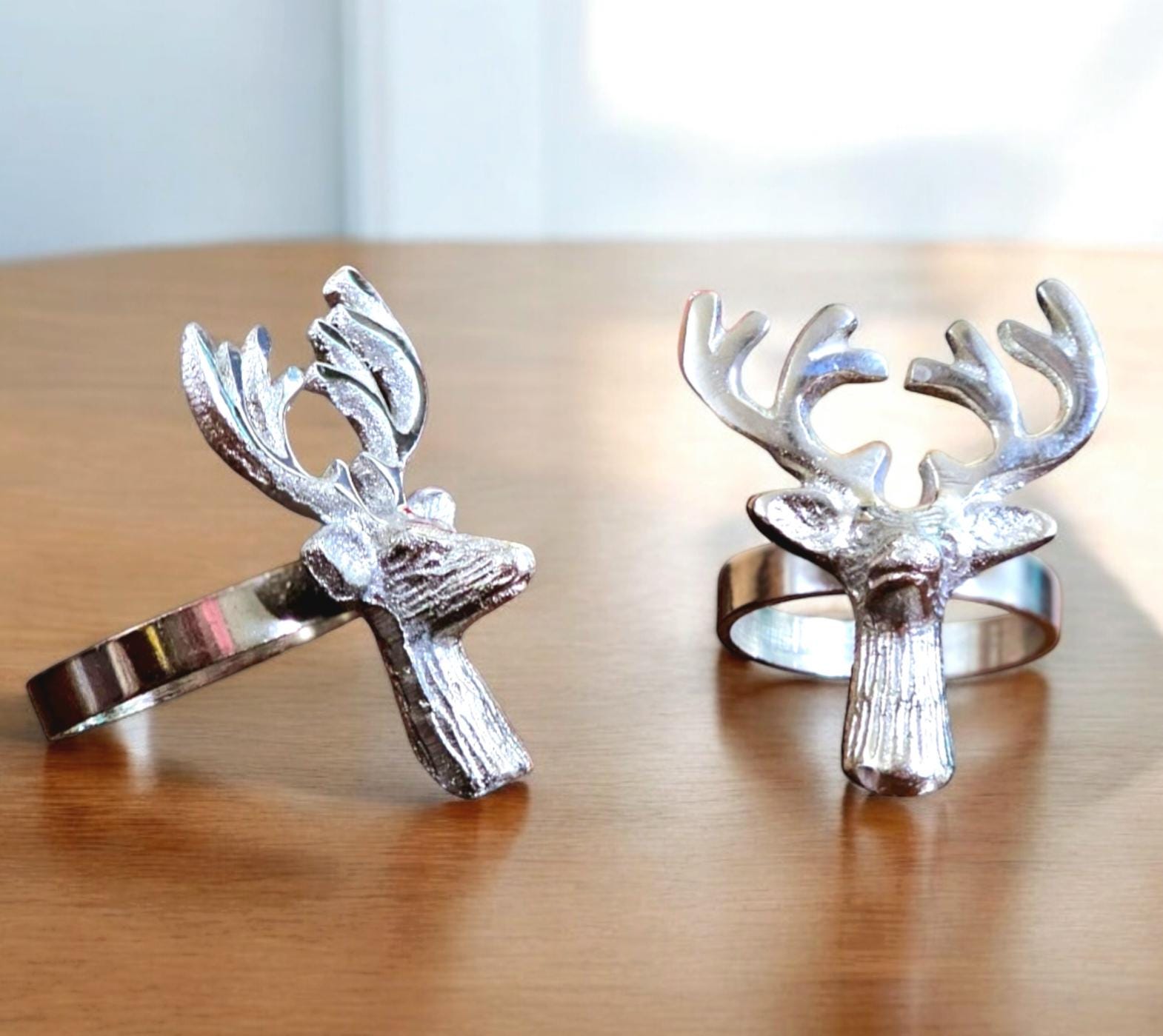 Stag head napkin rings store