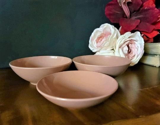 3 Pcs Mid Century Marcrest Melmac Bowls Vintage Melamine 5 Brown Mauve ...