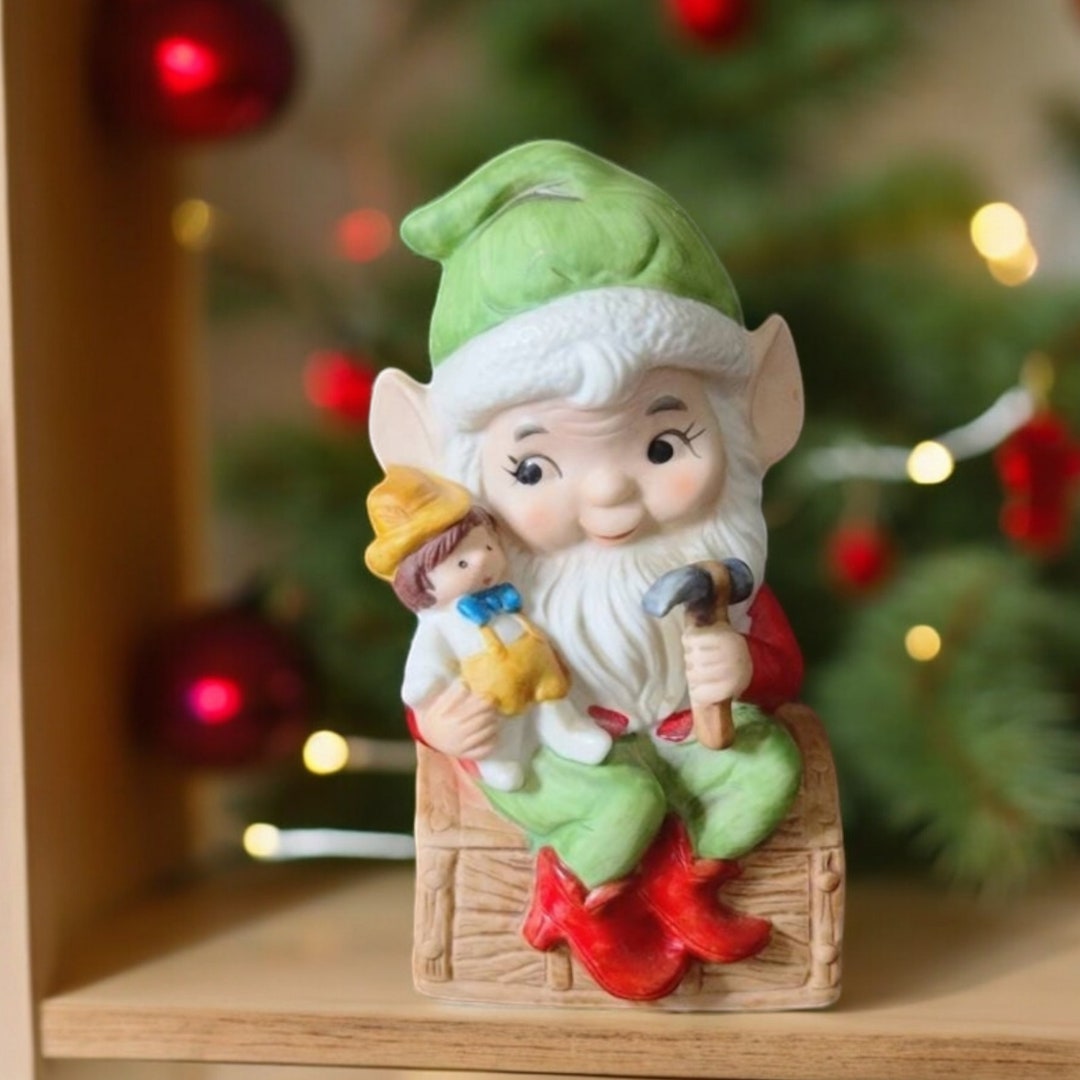 Vintage Homeco Christmas Pointy Ear Elf Toy Maker 5406 Porcelain ...