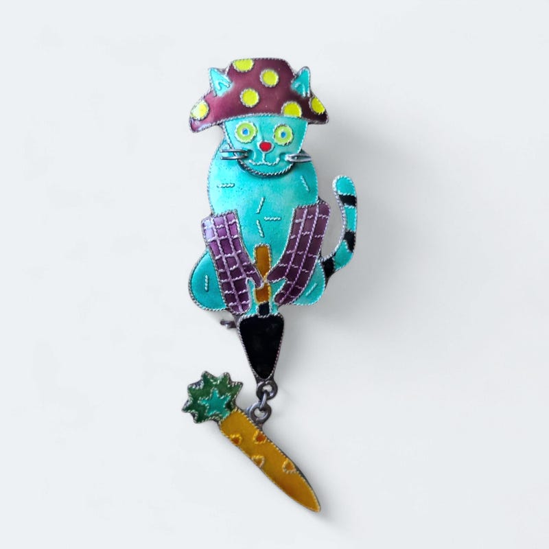 Zarah Enamel Brooch Pin - Etsy