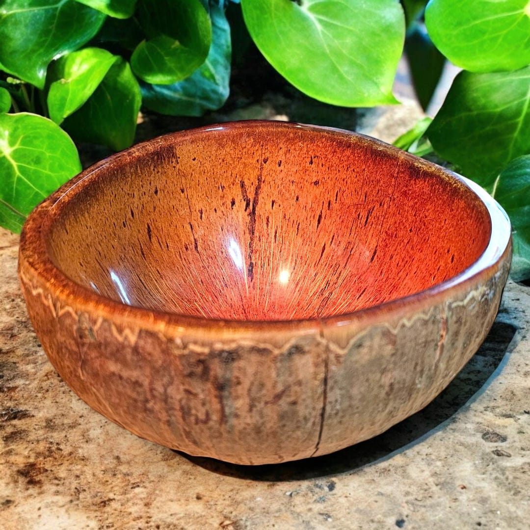 Large Vintage Coconut Shell Bowl Exocarp Epicarp Vessel - Etsy