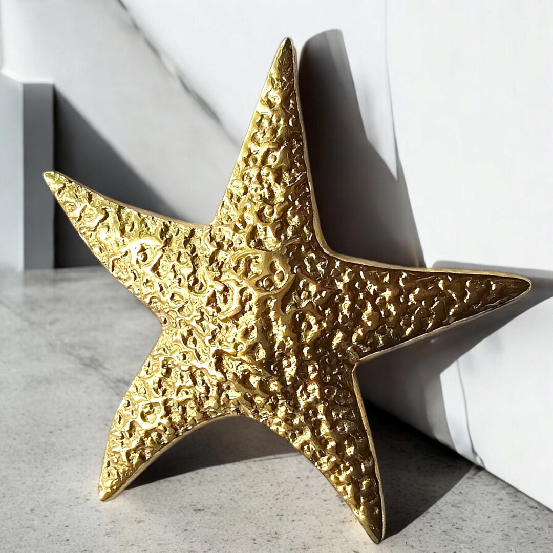 Vintage Brass Metal Starfish Figurine Wall Decor - Etsy
