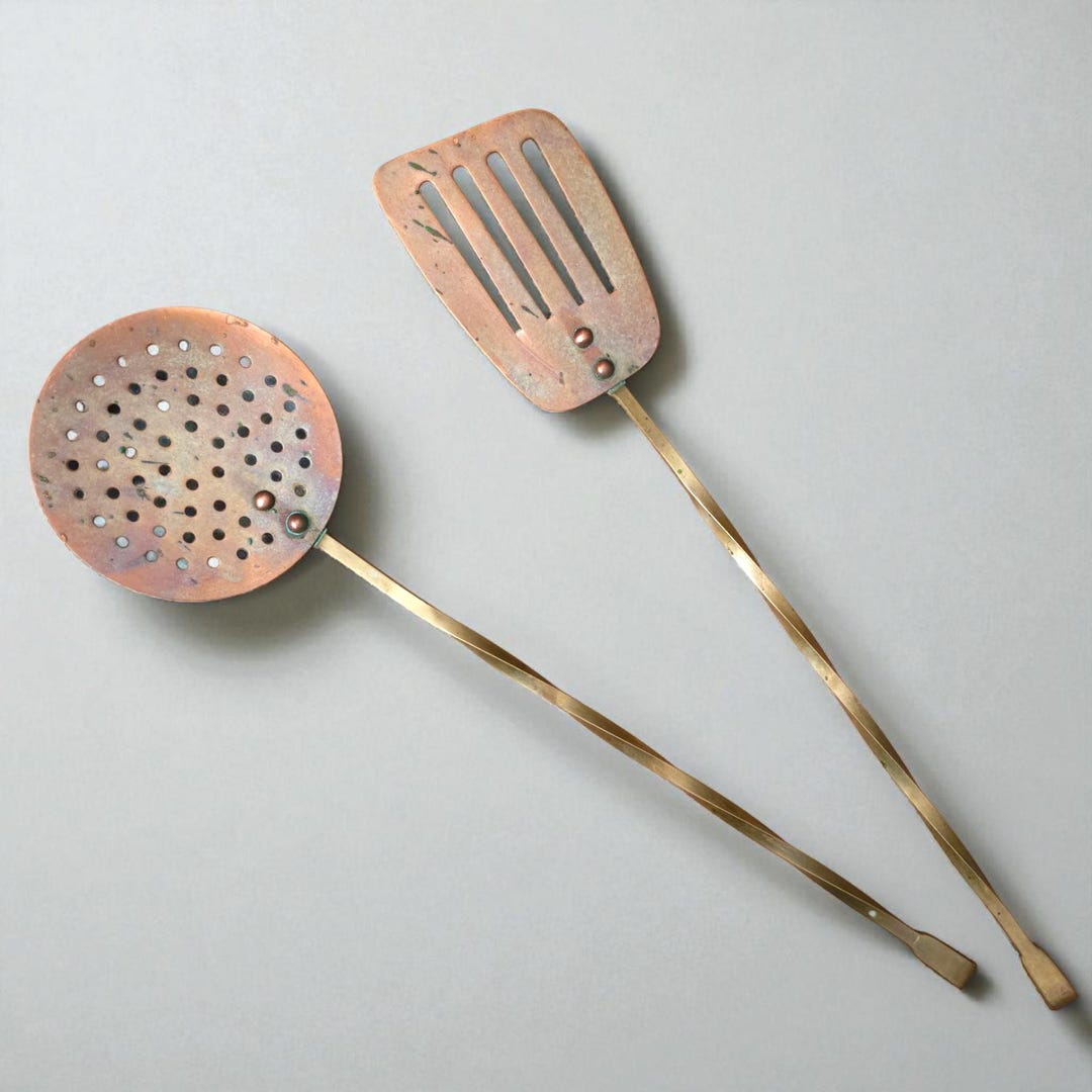 Copper + Brass Spatula Set - Etsy
