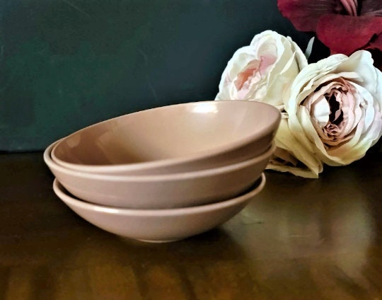 3 Pcs Mid Century Marcrest Melmac Bowls Vintage Melamine 5 Brown Mauve ...