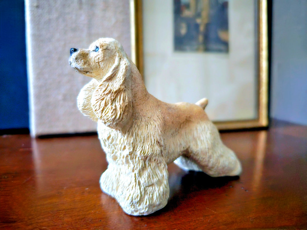 1980's Blonde Cocker Spaniel AKC Pose Dog Figurine by STONE CRITTERS S ...