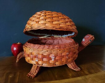 Wicker Turtle Basket - Etsy