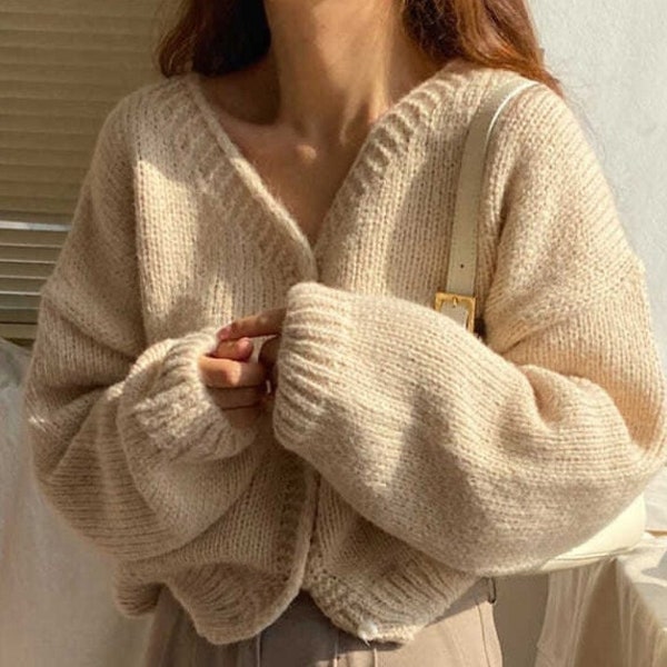 Loose Cardigan - Etsy