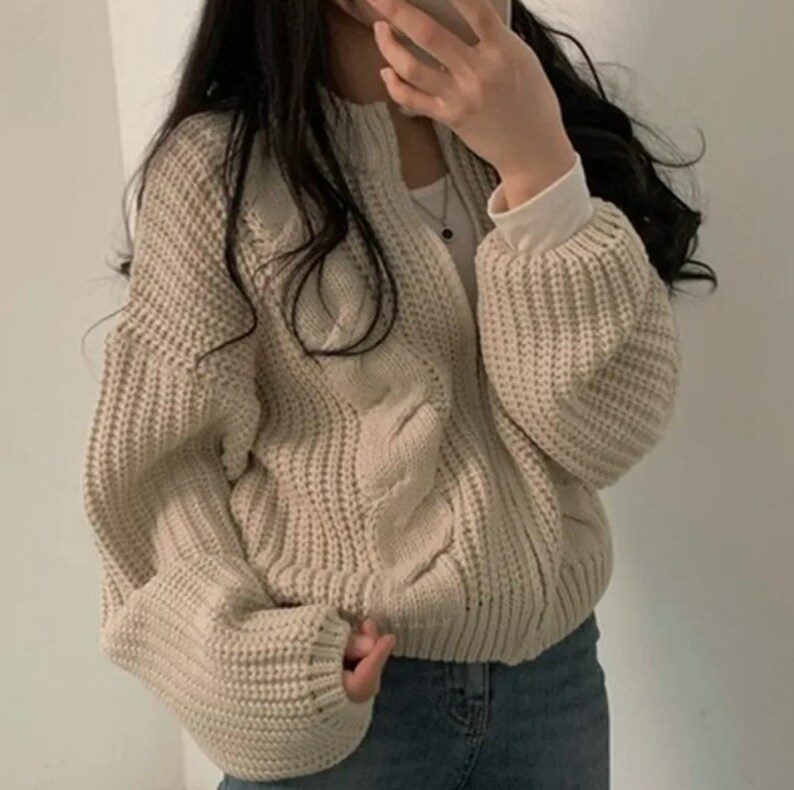 Knitted Warm Minimalist Ins Sweater - Etsy