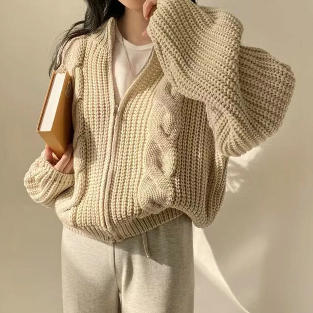 Knitted Warm Minimalist Ins Sweater - Etsy