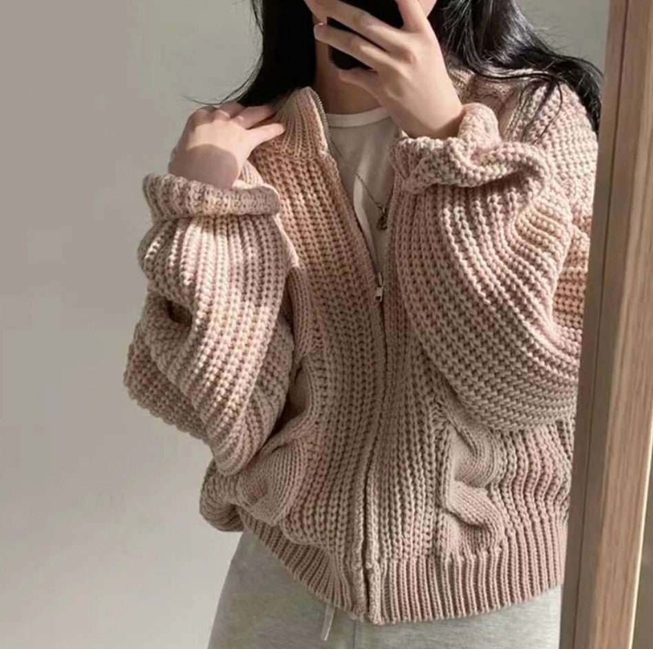 Knitted Warm Minimalist Ins Sweater - Etsy