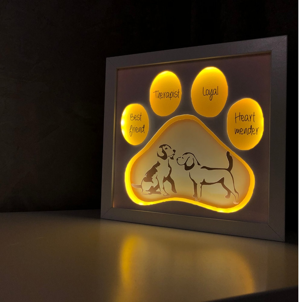 Beagle/dog Lover 3D Paper Cut Light Box Template Files Shadow | Etsy