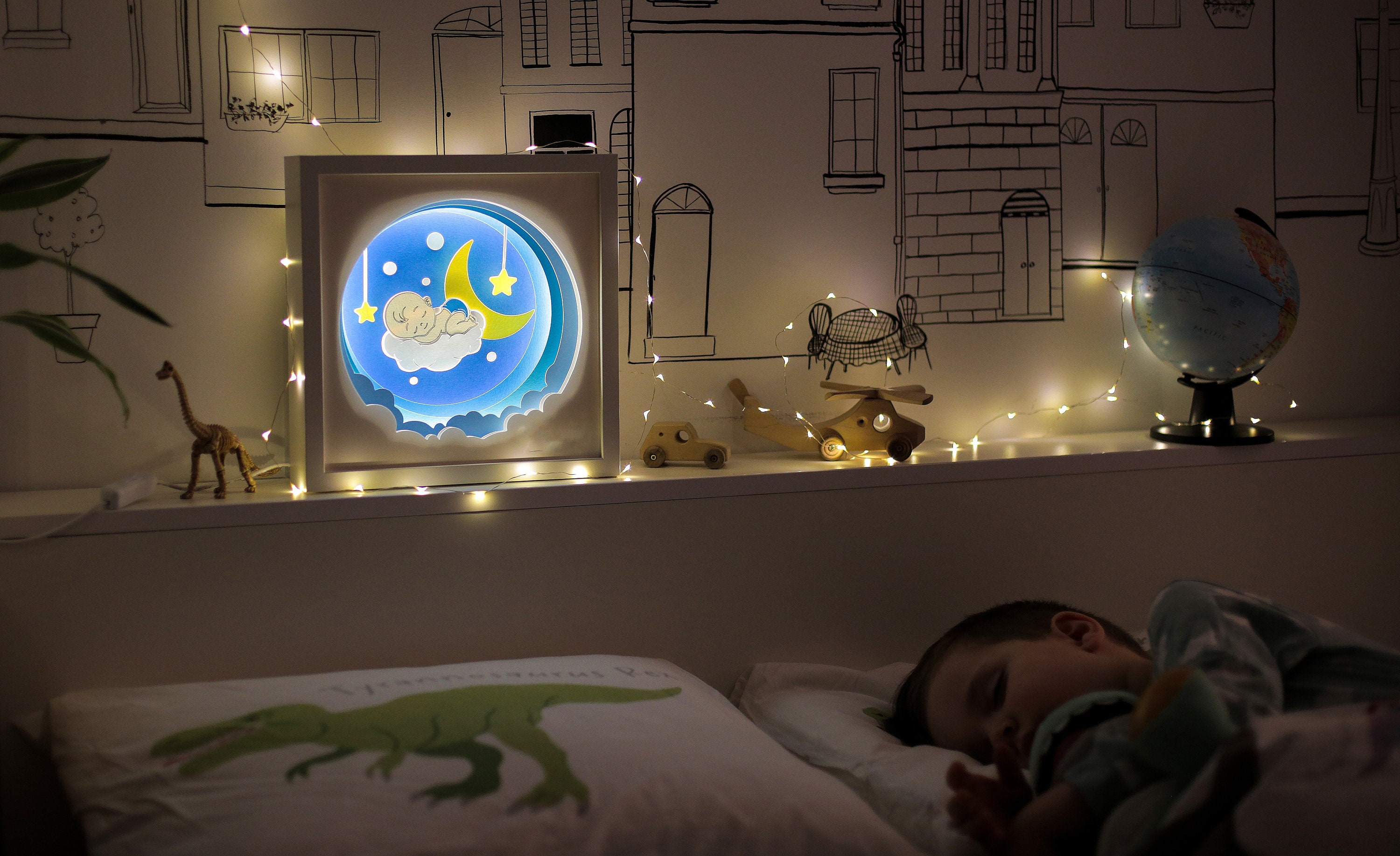 Baby Boy/ New Born Baby 3D Paper Cut Light Box Template - Etsy