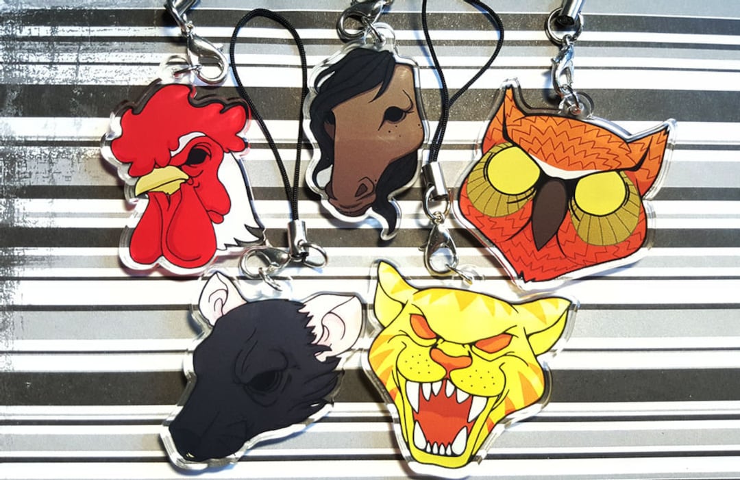 Hotline Miami 1.5 Inch Acrylic Mask Charms - Etsy