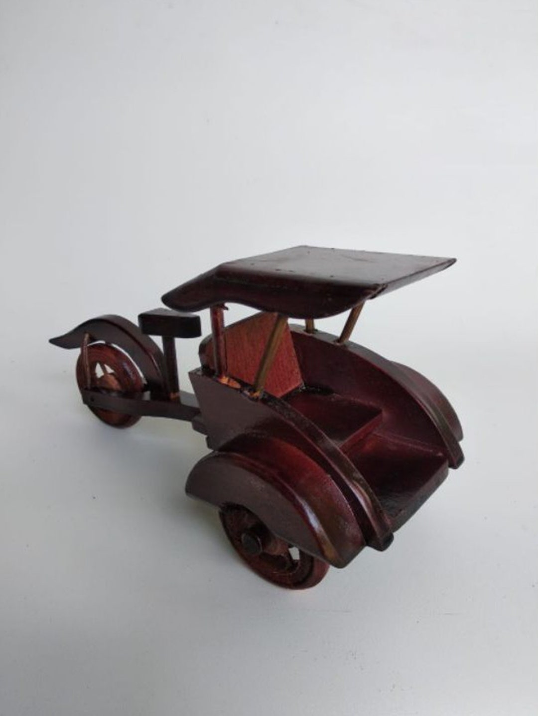 Rickshaw Teak Wood Miniature Handmade Collection - Etsy