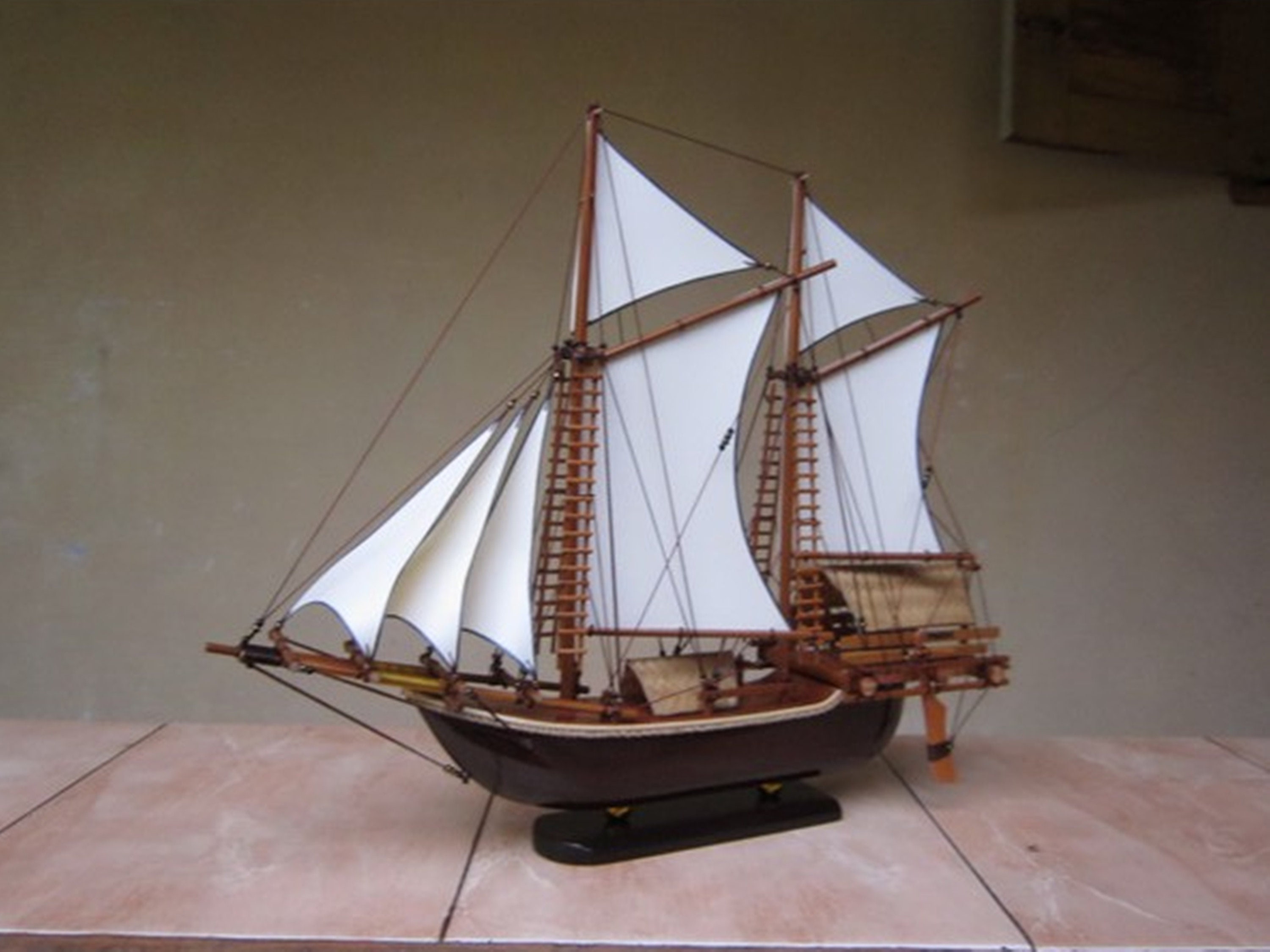 Medium Pinisi Sailing Ship Mahogany Wood Handmade Collection - Etsy