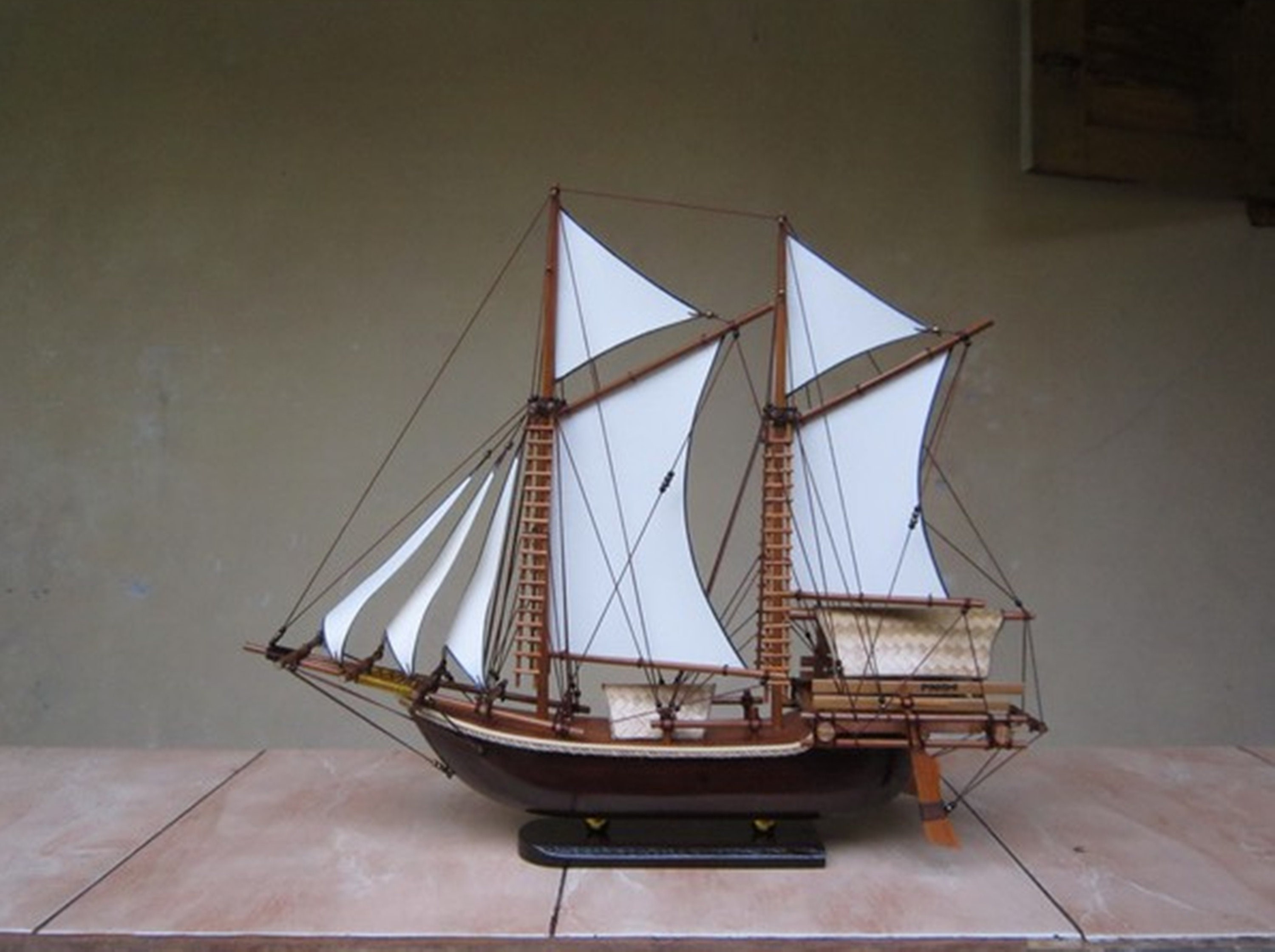 Medium Pinisi Sailing Ship Mahogany Wood Handmade Collection - Etsy