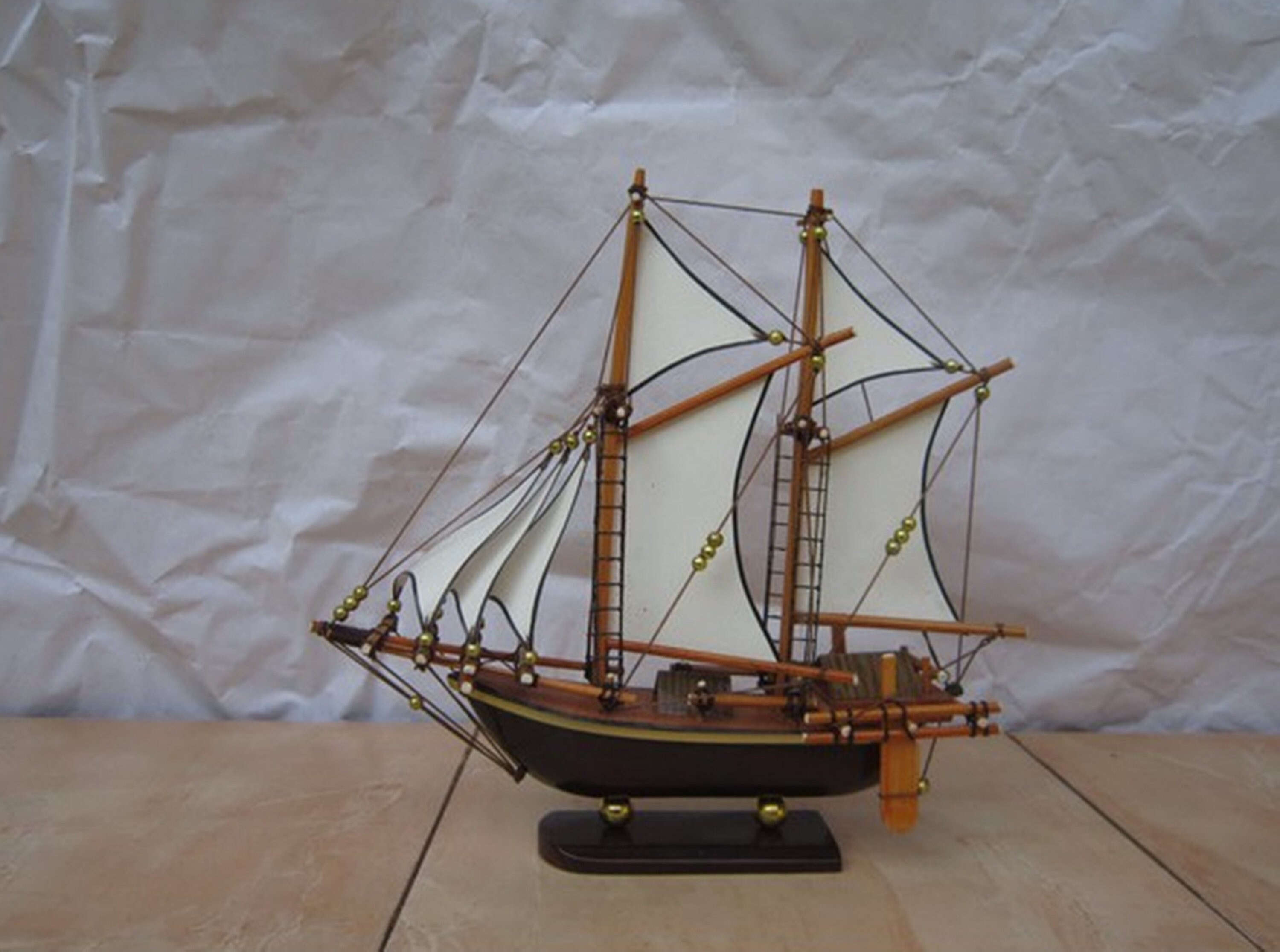Small Pinisi Sailing Ship Mahogany Wood Handmade Collection - Etsy