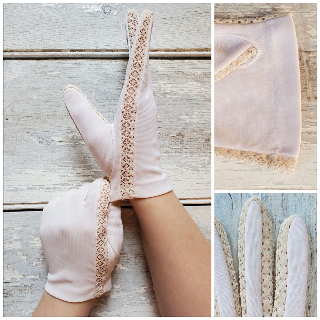 50s Sweet and Stretchy Tea Time Gloves. Medium 6 1/2 - 7 1/2 - Etsy