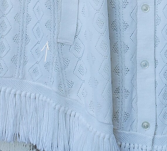 1970s Fab Pointelle Poncho. Small to Large - Gem