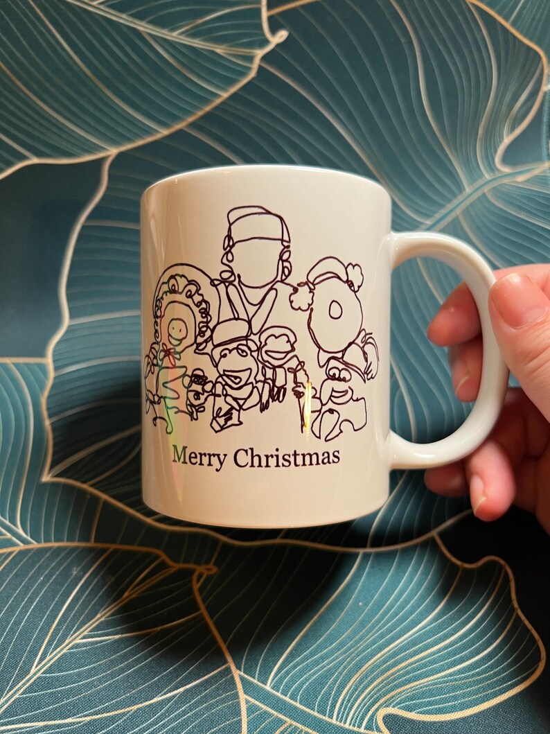 Muppet Christmas Carol Mug, Line Art, 12oz 15 Oz - Etsy