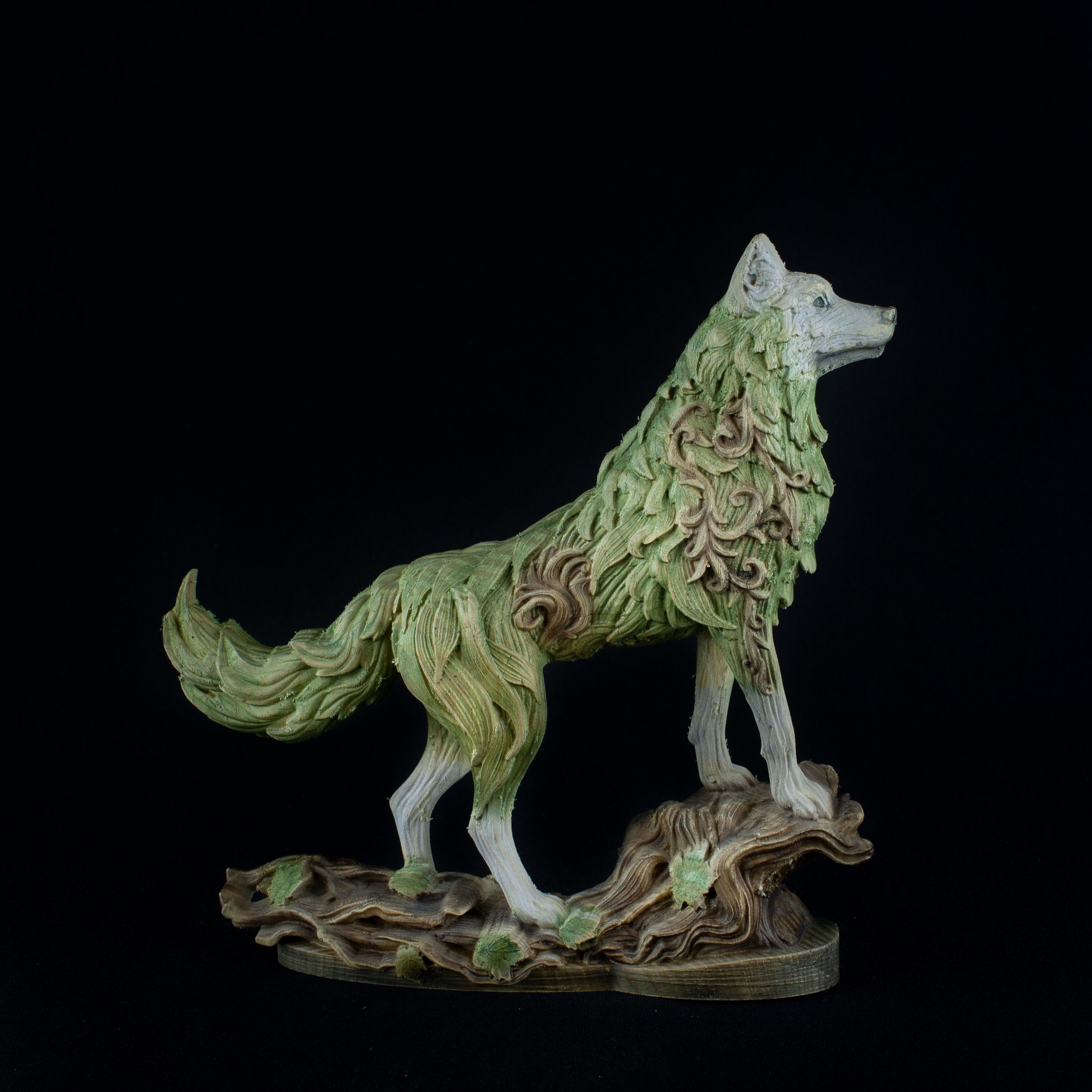 Wolf Statue Wolf Figurine Wolf Sculpture - Etsy