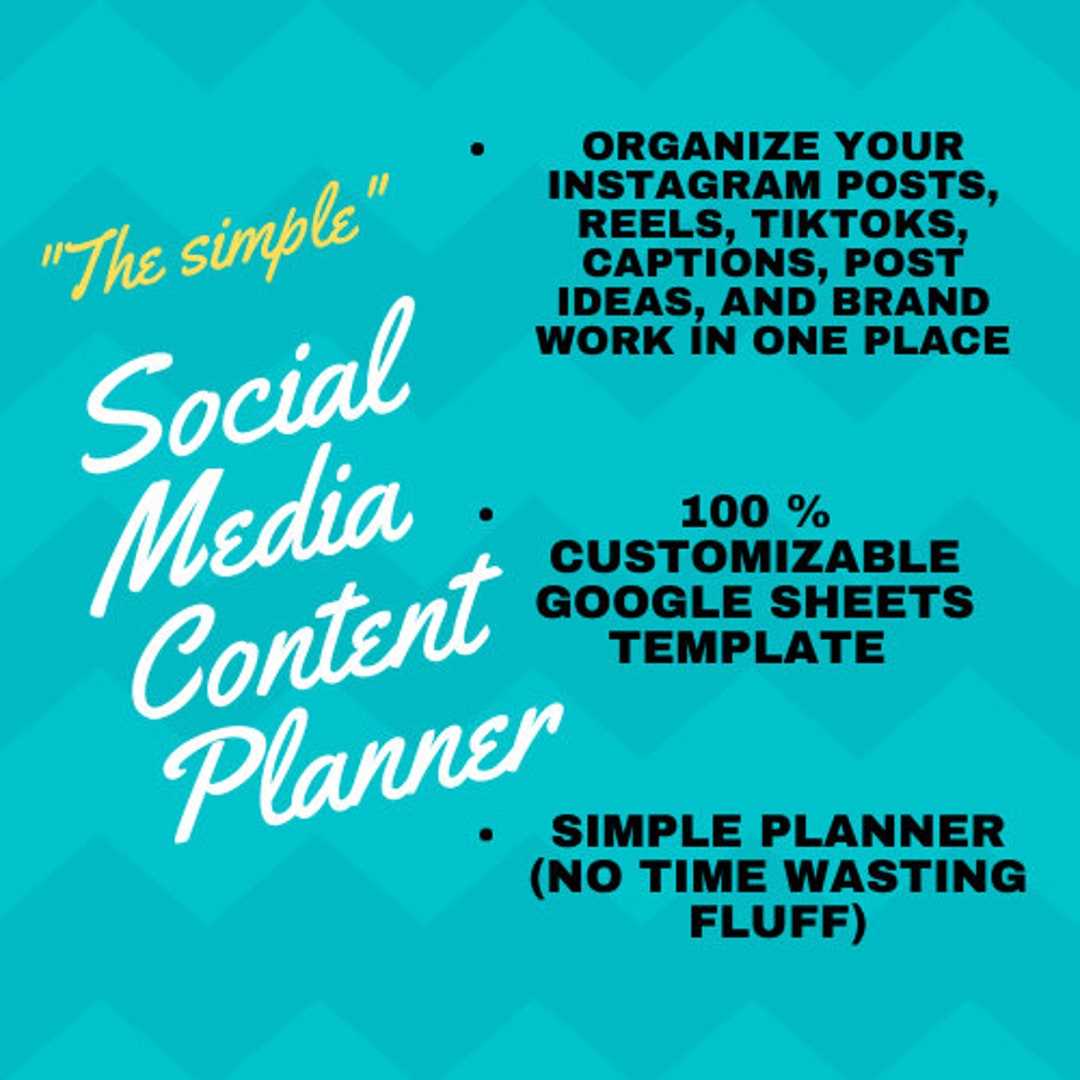 Full-time Social Media Content Planner Template | Content Creator ...