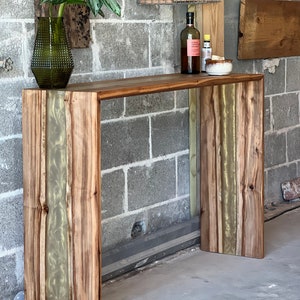 Live Edge & Epoxy Waterfall Console Table - Etsy