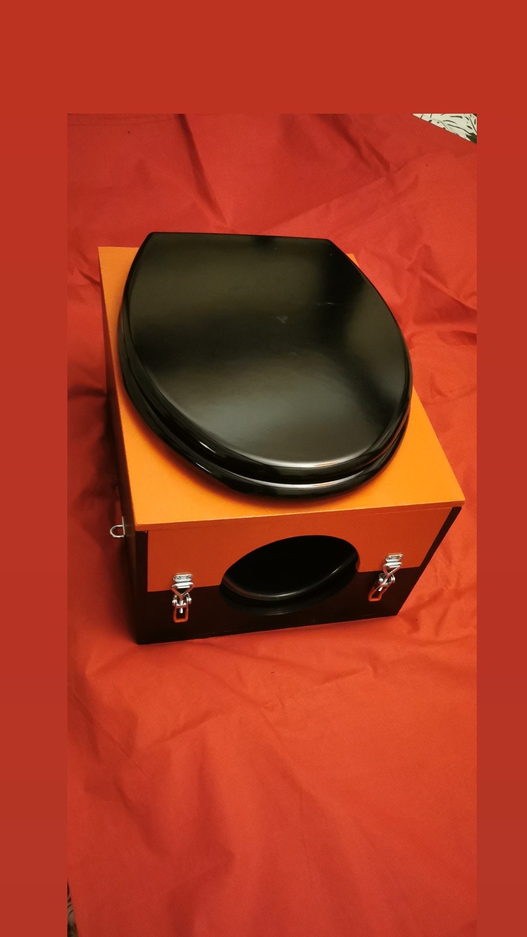 BDSM Smother Box Stool Black With Toilet Seat - Etsy UK