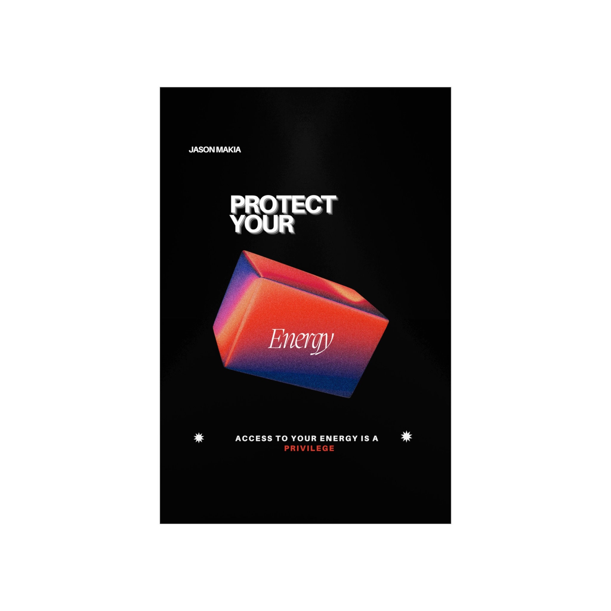 Sleek Protect Your Energy Wall Poster Motivational Art - Etsy