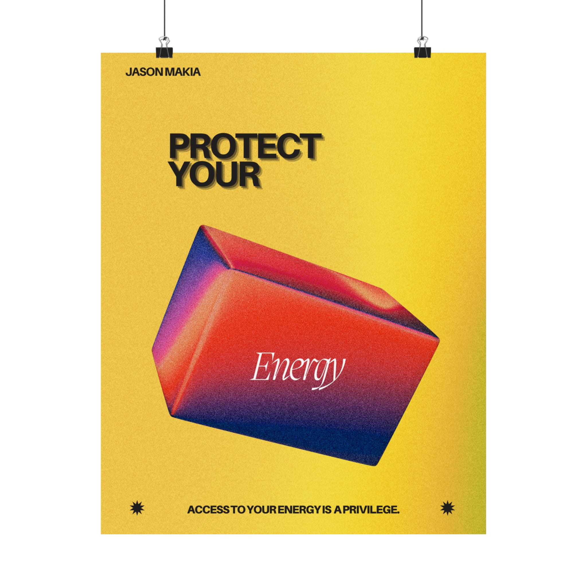 Protect Your Energy Wall Poster, Motivational Art, Protect Your Energy ...