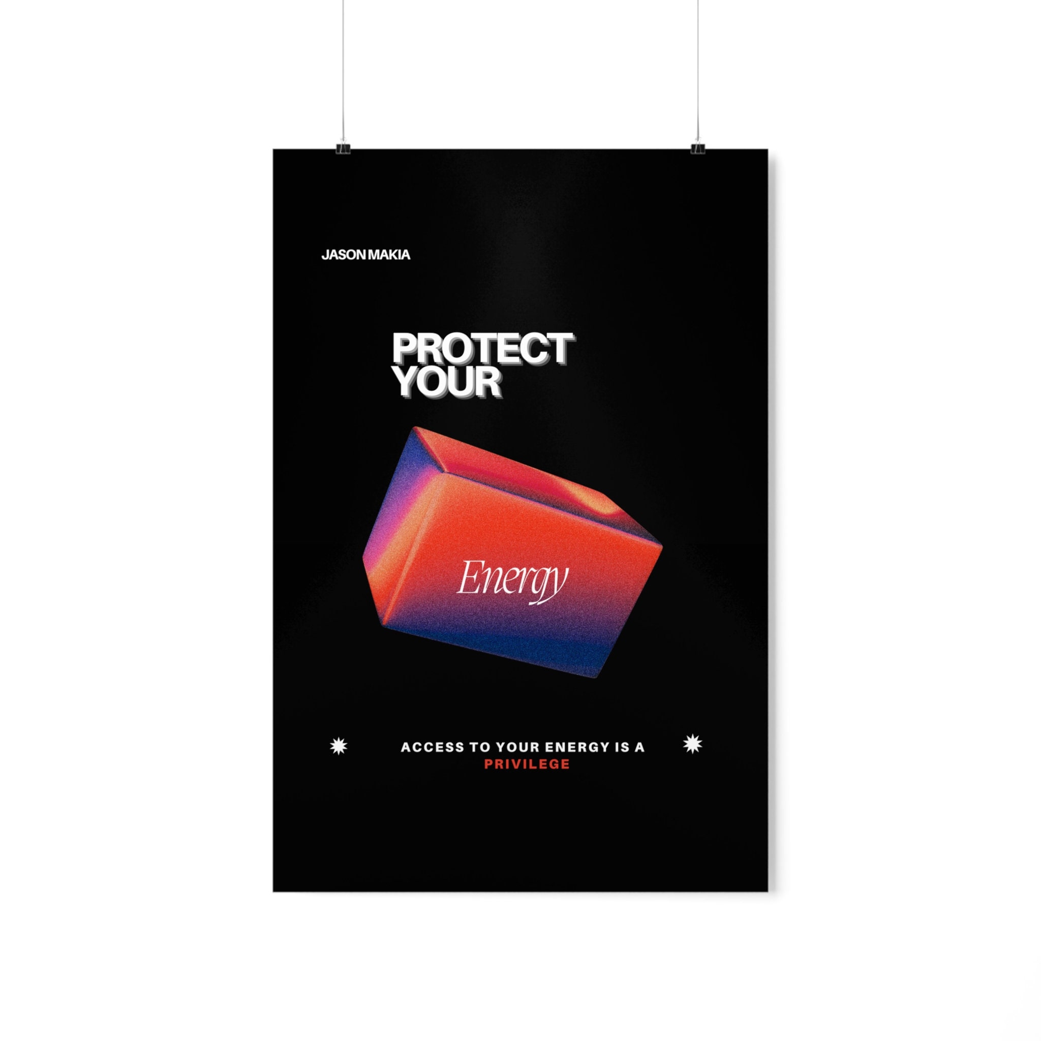 Sleek Protect Your Energy Wall Poster Motivational Art - Etsy