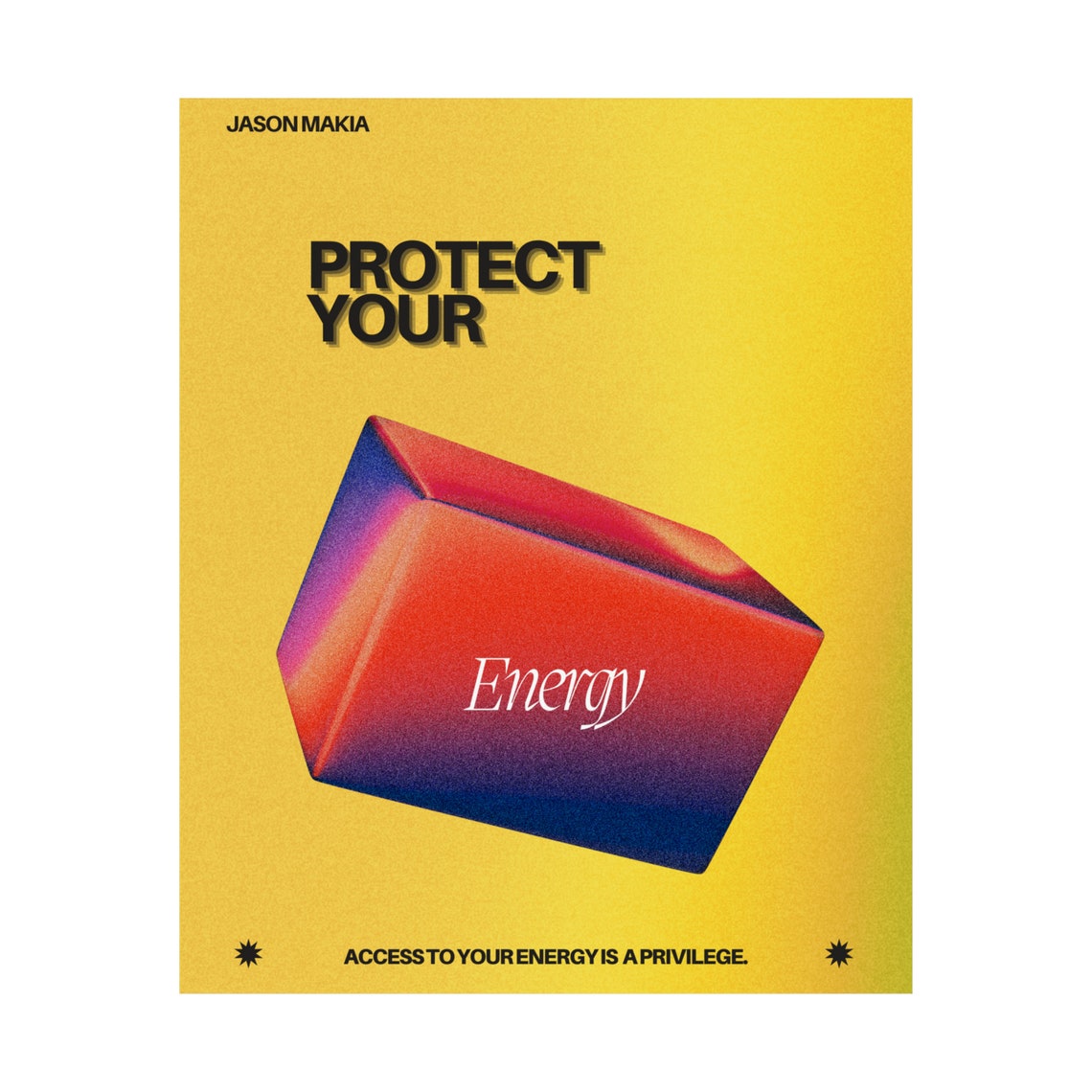 Protect Your Energy Wall Poster, Motivational Art, Protect Your Energy ...